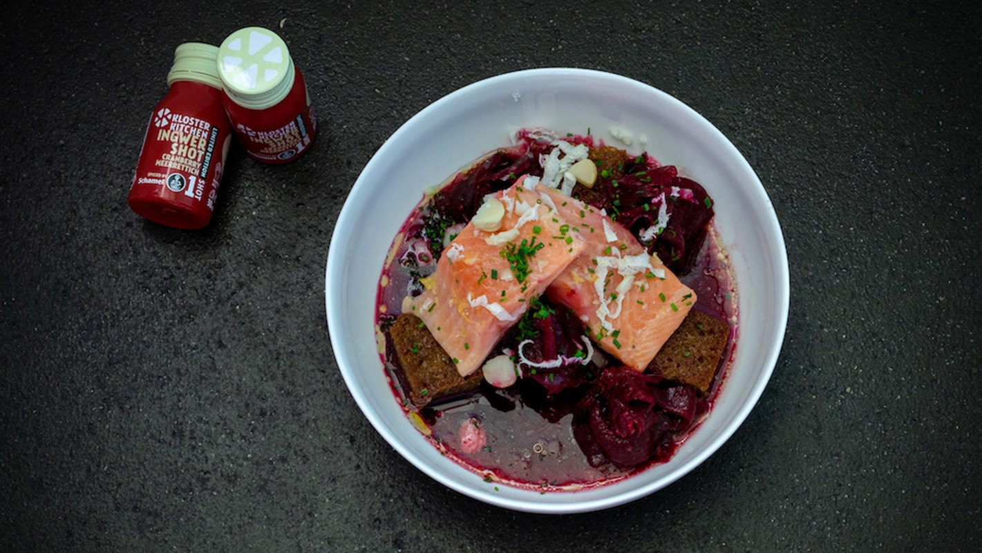 Omble chevalier à la betterave rouge | Recettes Kloster Kitchen